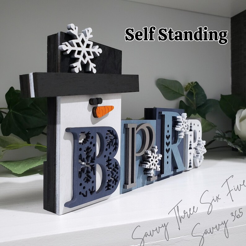 Brrr Shelf Sitter | Winter Fireplace Decor | Christmas Mantel ...
