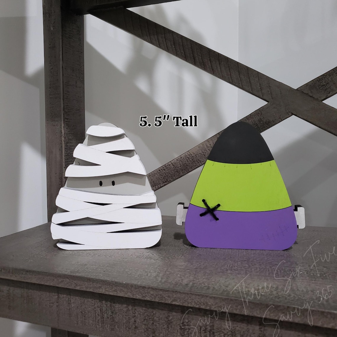 Halloween Candy Corn Set Wood Shelf Sitters | Spooky Candy Corn ...