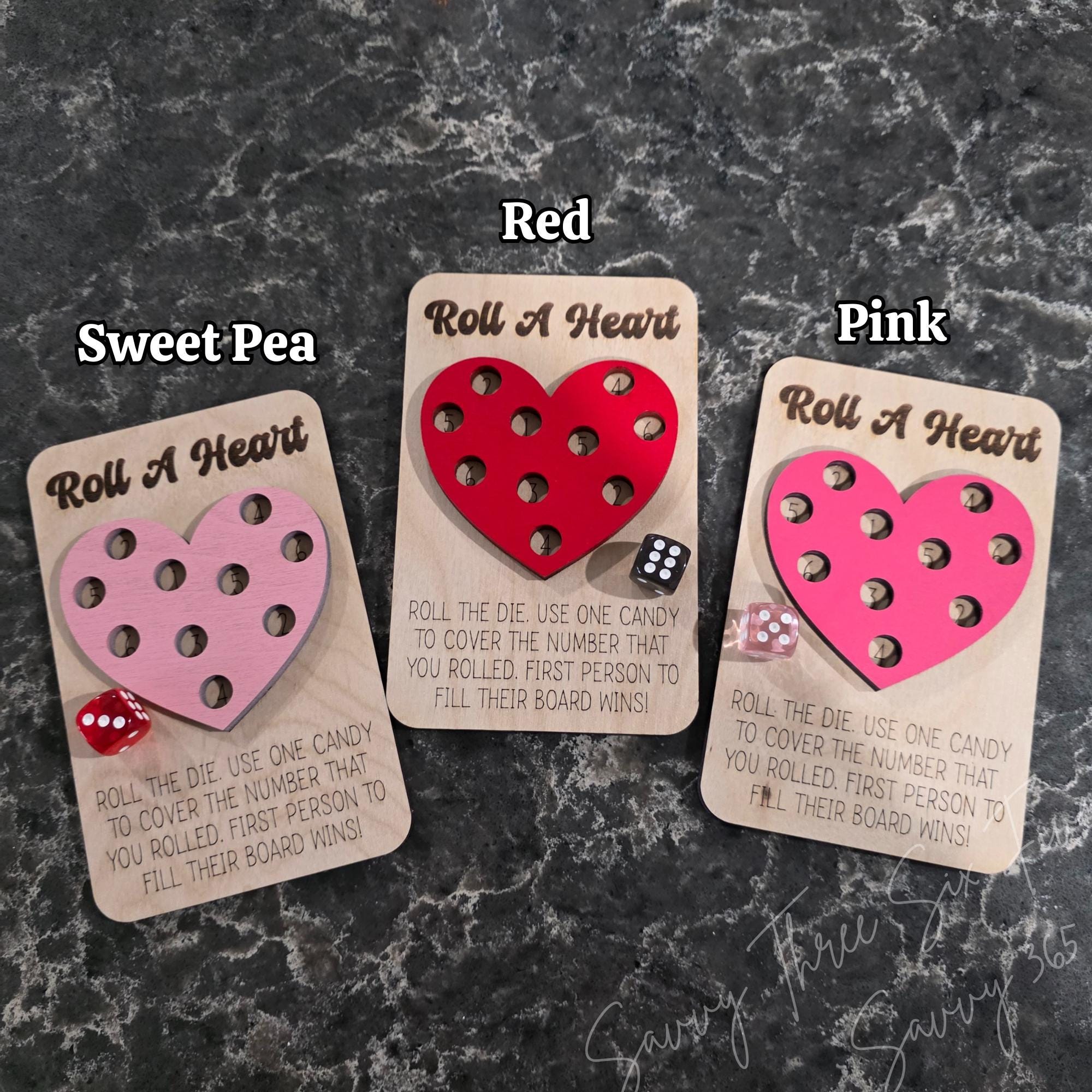 Roll A Heart Game | Valentine's Day Party Favors | Candy Free V Day ...