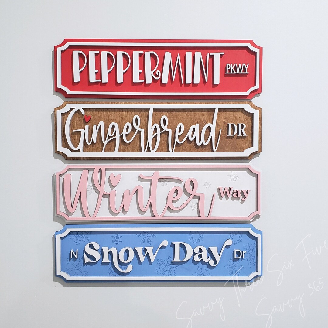 Winter Edition | 14" Street Signs | Peppermint Pkwy | Winter Way | Cute ...