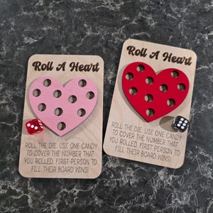 Roll A Heart Game | Valentine's Day Party Favors | Candy Free V Day ...