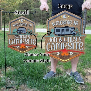 Welcome to Our Campsite | Personalized Camping Sign | Family Name ...