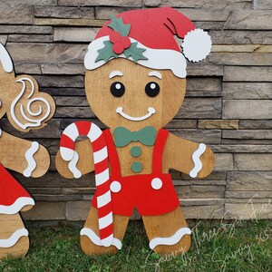 Gingerbread Cookie People | Outdoor Christmas Decor | Gingerbread Boy ...
