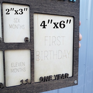Newborn to 1 Year Old Picture Frame | Monthly Milestones | My First ...