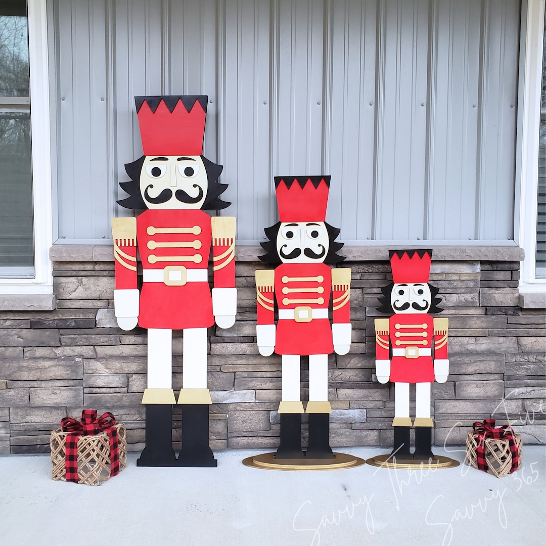 Nutcracker | Black Hair | Outdoor Christmas Decorations | Christmas ...