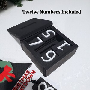 Christmas Countdown Table Top Tower | Removable Numbers | Wood Mantel ...
