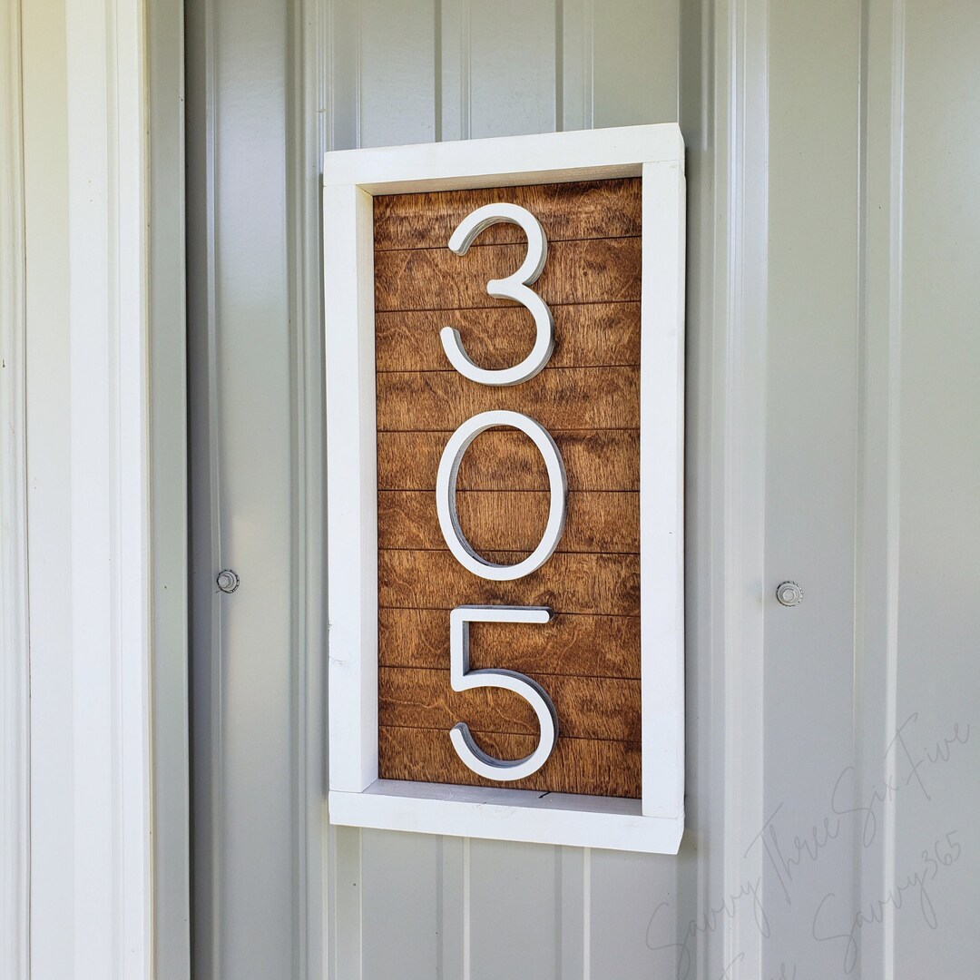 Shiplap House Numbers | Home Number | Mailbox | Address Sign | Vertical ...