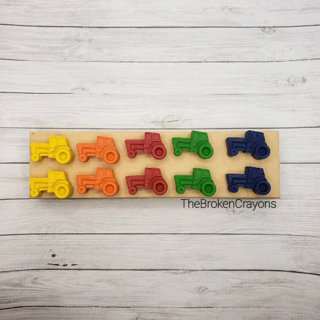 Tractor Crayons Coloring Crayons Country Farmer - Etsy