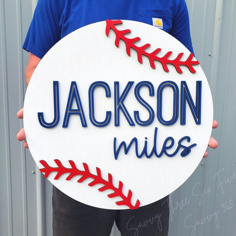 Baseball Name Sign - Etsy