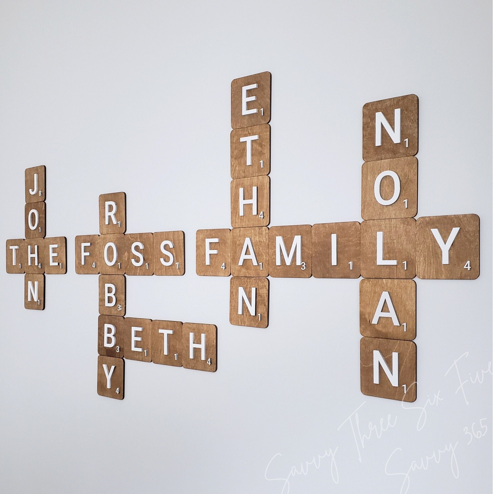 Scrabble Name Tiles For Wall Personalized Hand-Cut Large Scrabble Tile ...