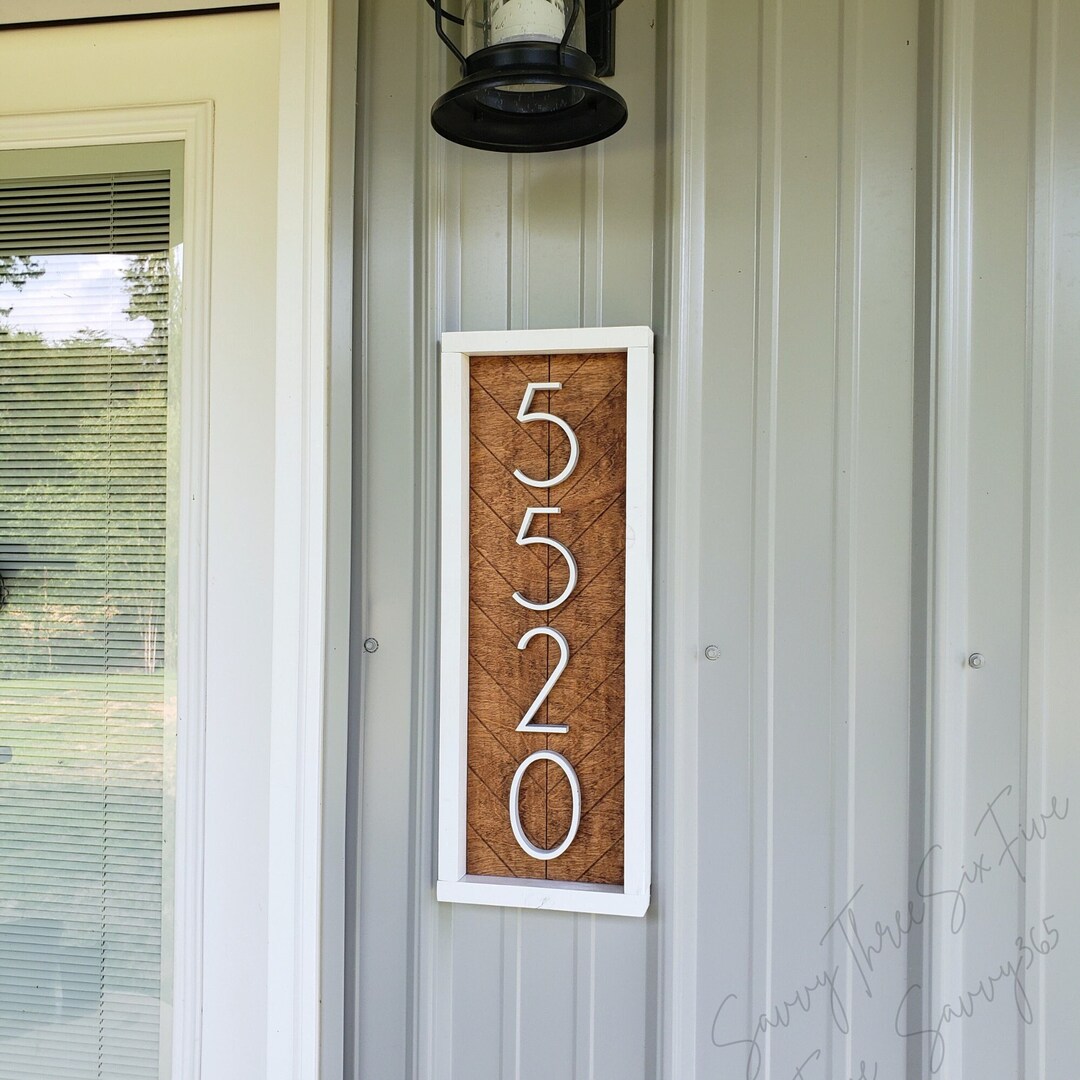 Arrow Pattern House Number Sign Home Number Mailbox Address Sign ...