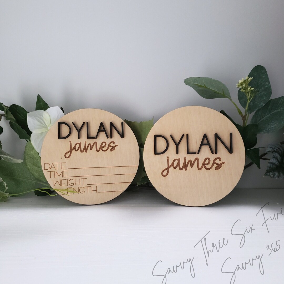 Baby Announcement Sign Birth Stats | Name Plate | Wood Sign for Name ...