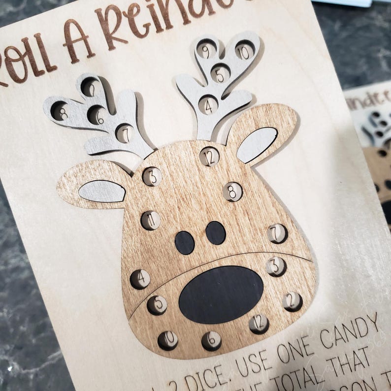 Roll A Reindeer Dice Rolling Game | Pre Packed Stocking Stuffer ...