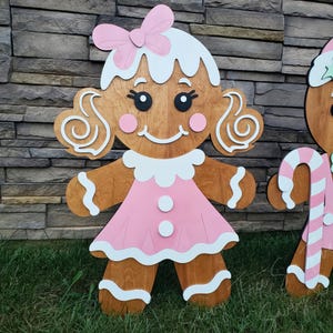 Gingerbread Cookie People | Pastel Version | Outdoor Wood Decor ...