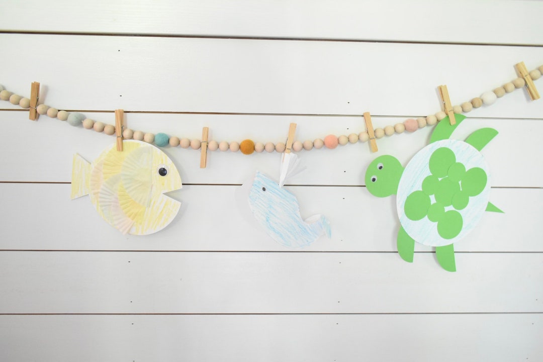 Kid Craft Kit, Vacation Craft, DIY Kid Craft, Ocean Animal Craft, Ocean ...