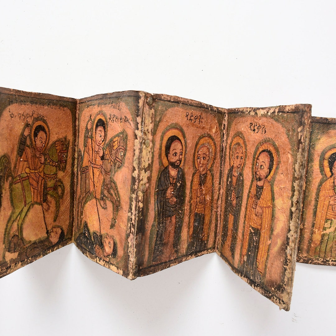 RARE Antique Ethiopian Manuscript L.18th Century Ethiopia Accordion ...