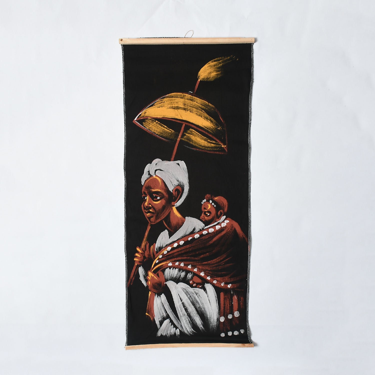 Ethiopian Emperor Menelik Statue Portrait Painting Hand Painted Wall ...