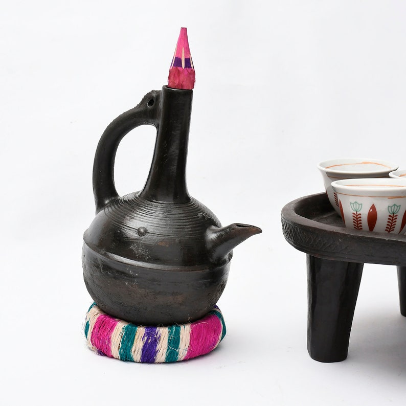 Ethiopian Jebena Coffee Set, Ethiopian Coffee Pot, Gurage Coffee Pot ...