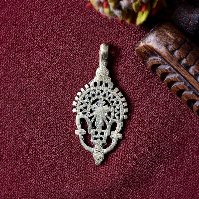 Ethiopian Cross Pendent Lalibela Neck Cross, Coptic Neck Cross Pendant ...