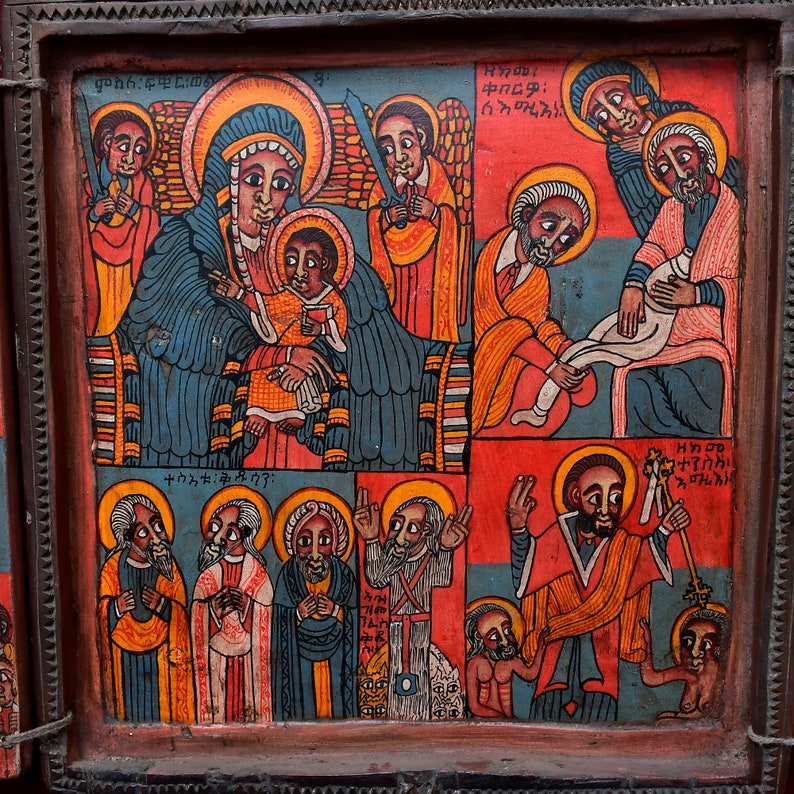 Ethiopian Orthodox Wooden Icon Coptic Iconography 19th Century 44 - Etsy