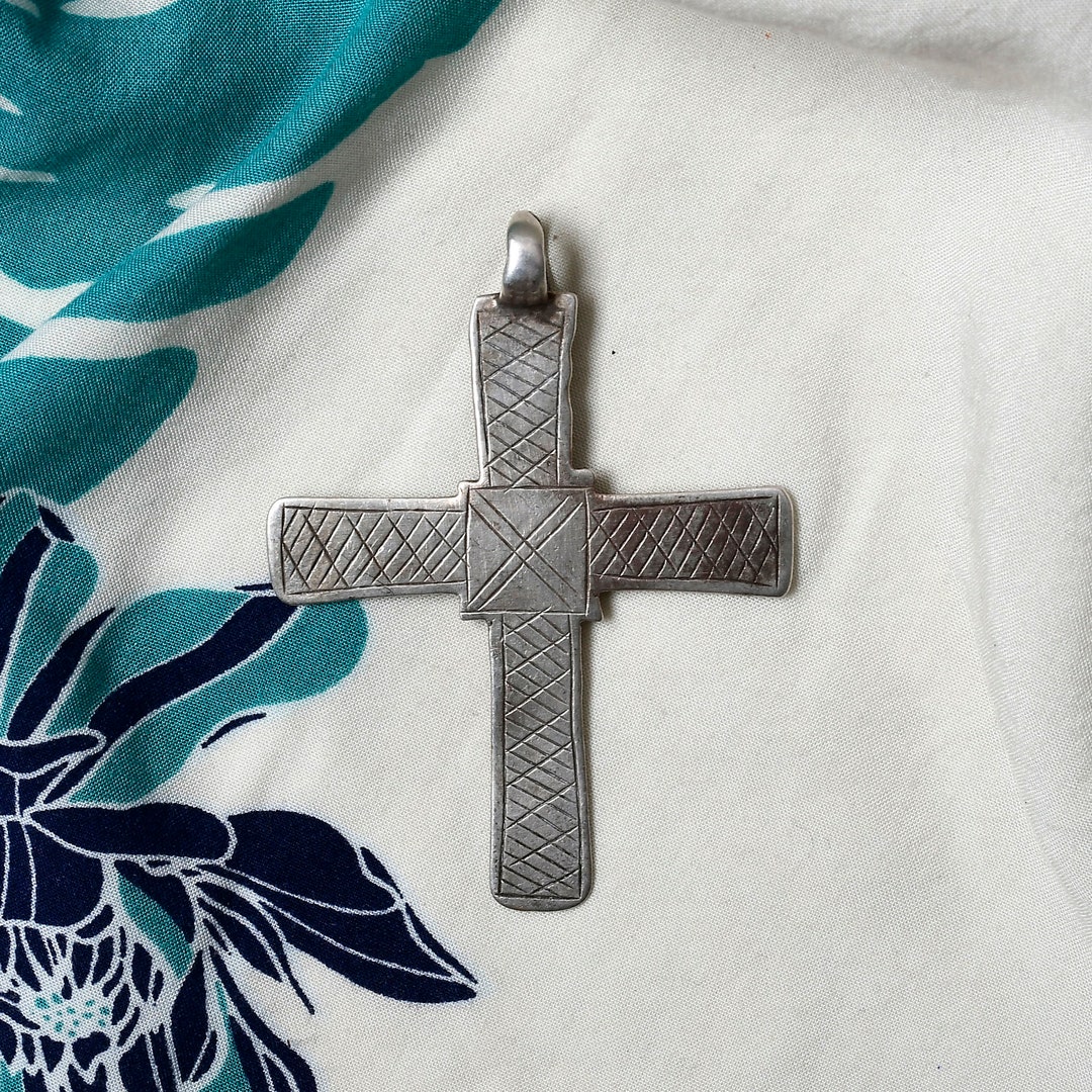 Antique Ethiopian Coptic Silver Cross Ethiopia Orthodox Necklace Cross ...