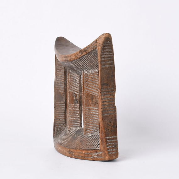 Art Objects Sculpture African tribal headrest wood craft Ethiopian ...