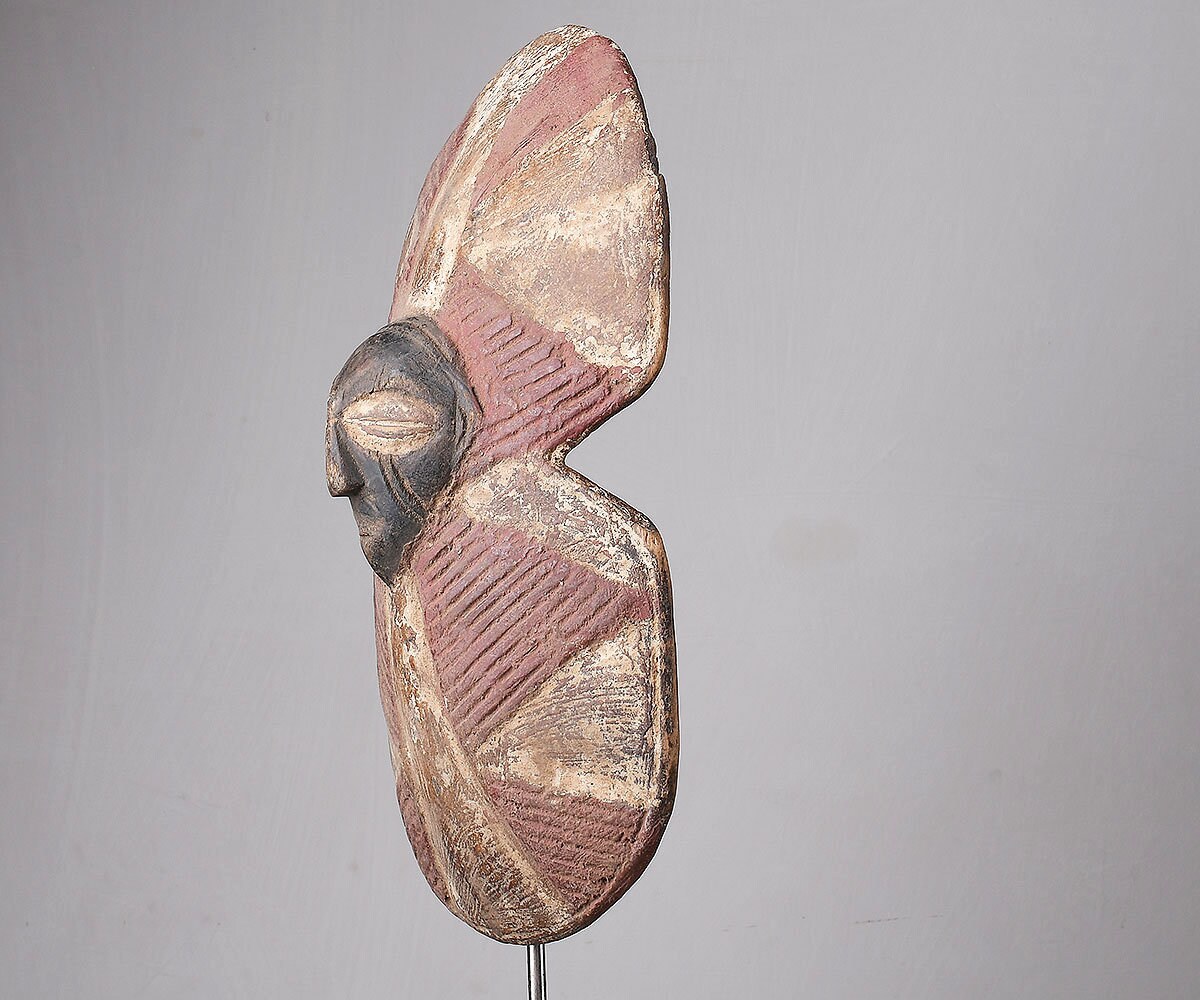 African Tribal Wooden Shield LUBA Tribe Primitive Mask Congo - Etsy