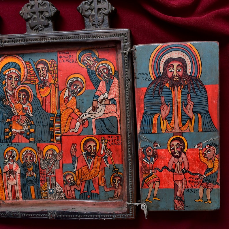 Ethiopian Orthodox Wooden Icon Coptic Iconography 19th Century 44 - Etsy