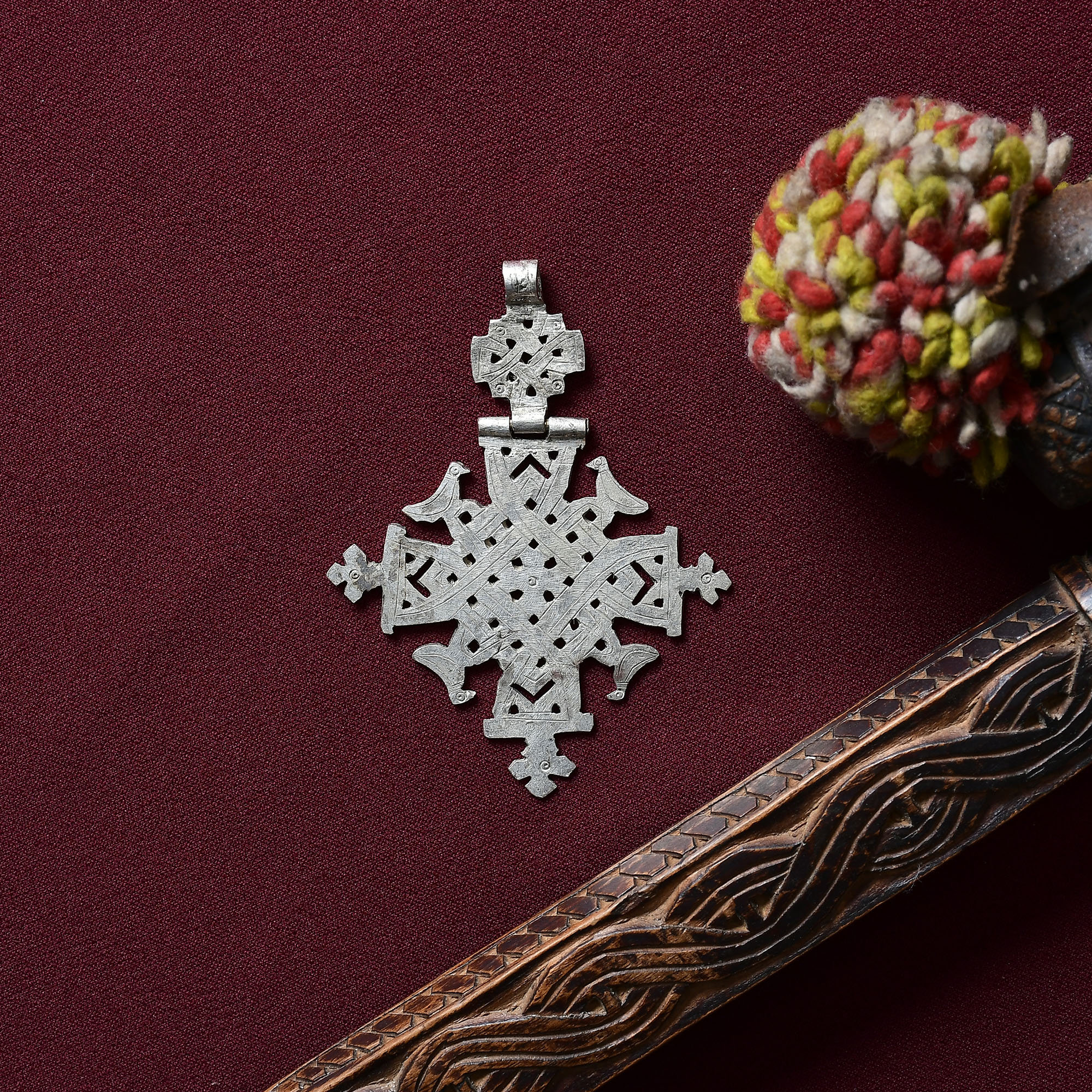 Ethiopian Silver Neck Cross Coptic Cross Pendant Maria Theresa - Etsy