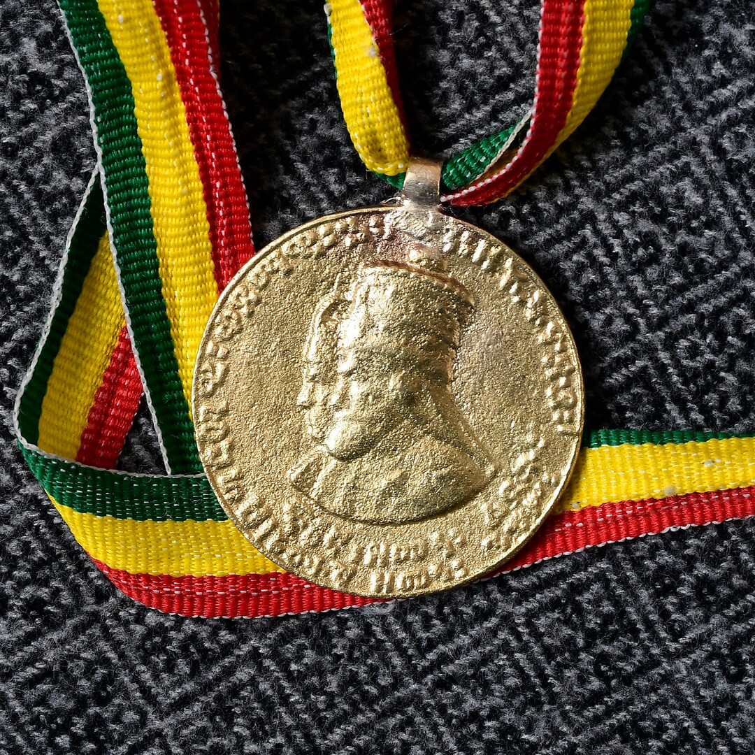 Haile Selassie Bronze Medal Pendant Coronation of Haile Selassie ...