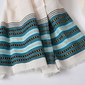 Ethiopian Cotton Scarfs Cotton Shawal Scarves Colorful Stripes Shawl ...