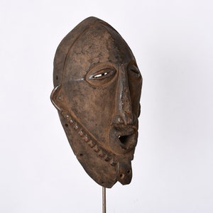African Wood Mask BEMBE Tribe Primitive Ethnic Wood Craft Figurine Art ...