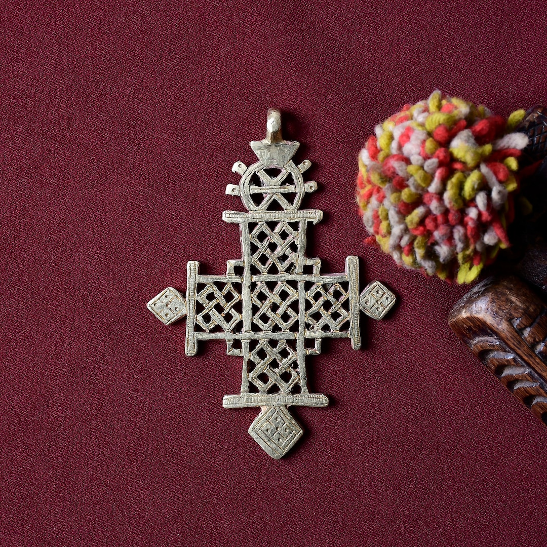 Large Ethiopian Cross Pendent Coptic Neck Cross, Orthodox Neck Cross ...