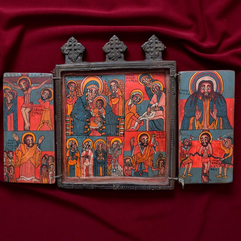 Ethiopian Orthodox Wooden Icon Coptic Iconography 19th Century 44 - Etsy