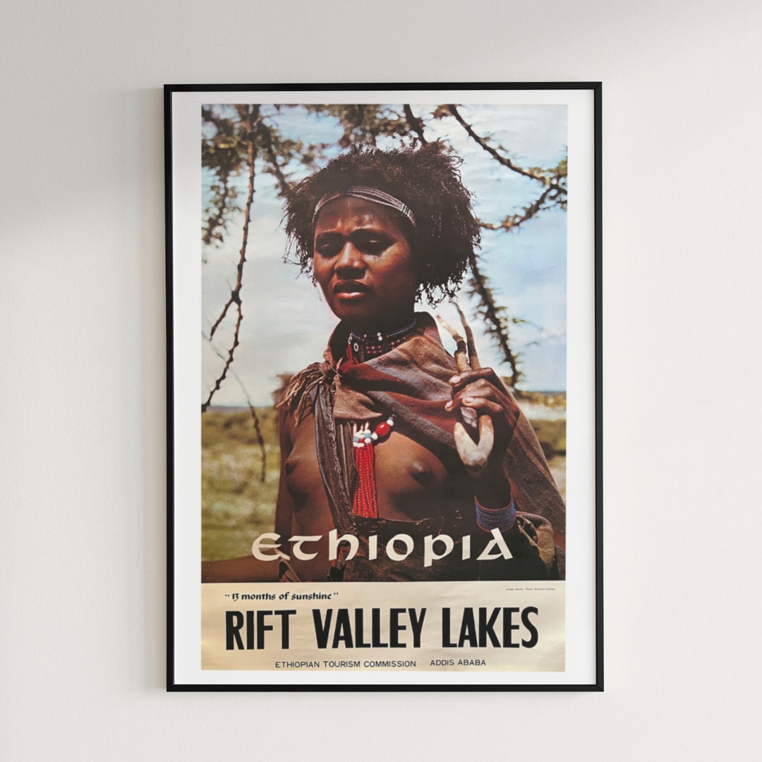 Vintage Ethiopian Tribal Poster Original Travel Poster - Etsy