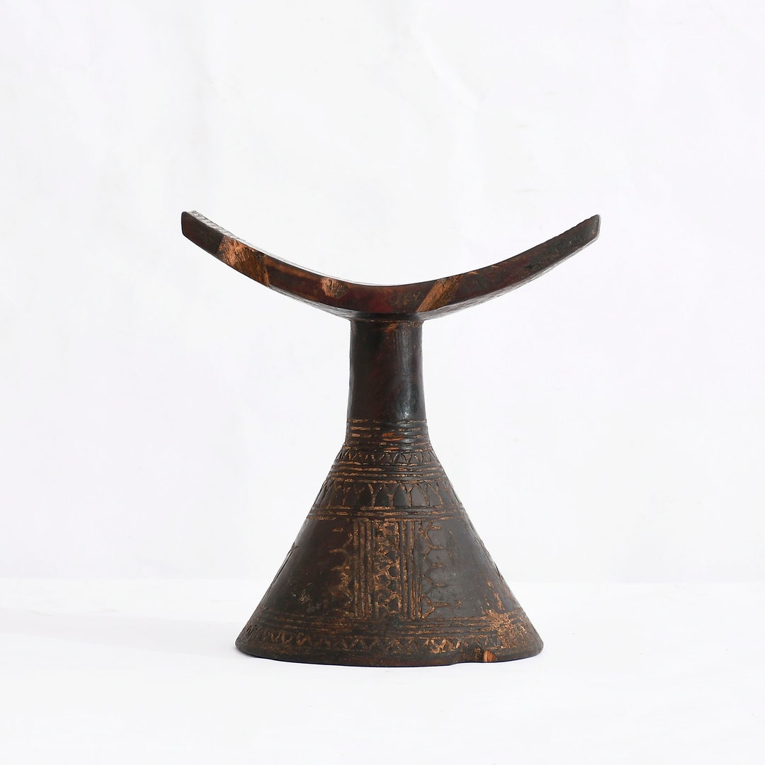 Tribal African Wooden Headrest Tribal Home Décor, Ethnographic Art ST ...