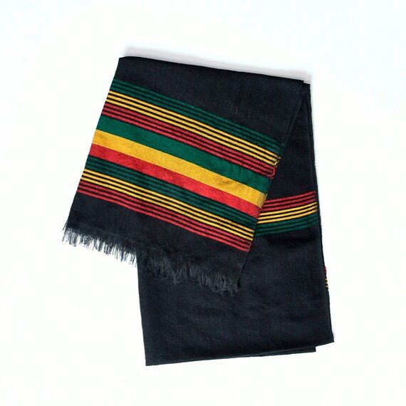 Rasta clothing Ethiopian scarf Netela Rasta shawl bla… - Gem