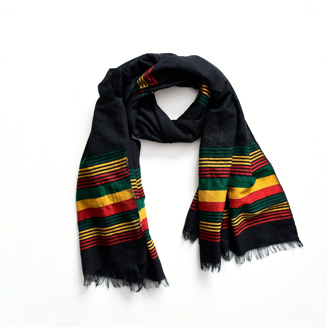 Rasta Clothing Ethiopian Scarf Netela Rasta Shawl Black Green Gold Red ...