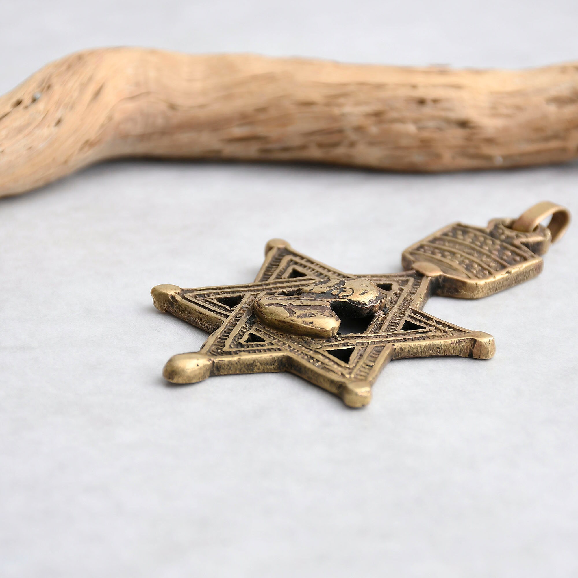 Ethiopian Star of David Cross, Large Haile Selassie Messianic Star of ...