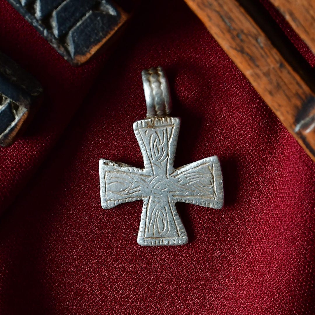 Antique Ethiopian Silver Cross Antique Coptic Christian Cross Maria ...