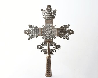 African Brass Cross Small Cross Pendant Ethiopian Coptic Cross African ...