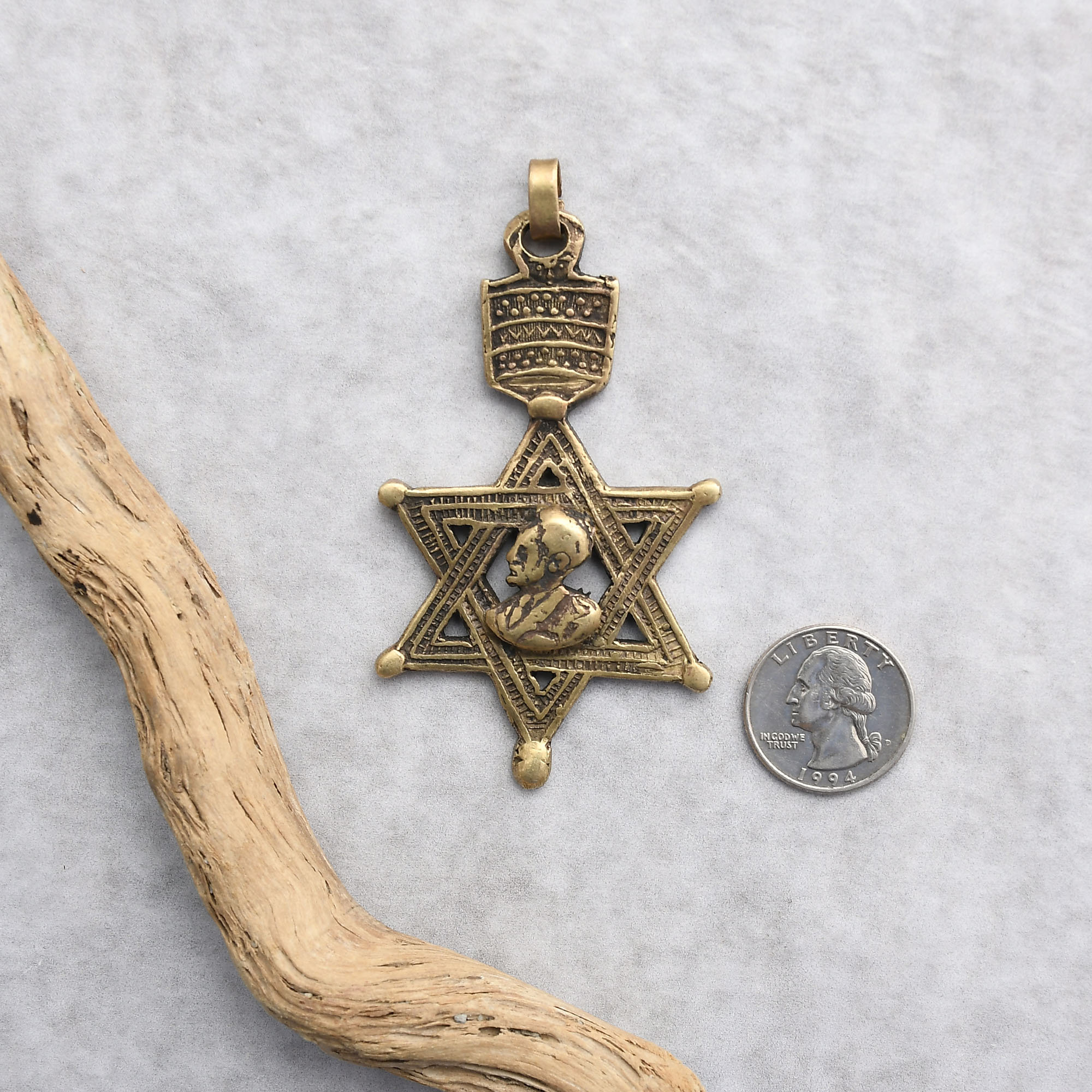 Ethiopian Star of David Cross, Large Haile Selassie Messianic Star of ...