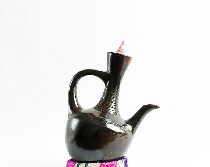 Ethiopian Coffee Pot, Large Ethiopian Eritrean Traditional Clay Coffee ...