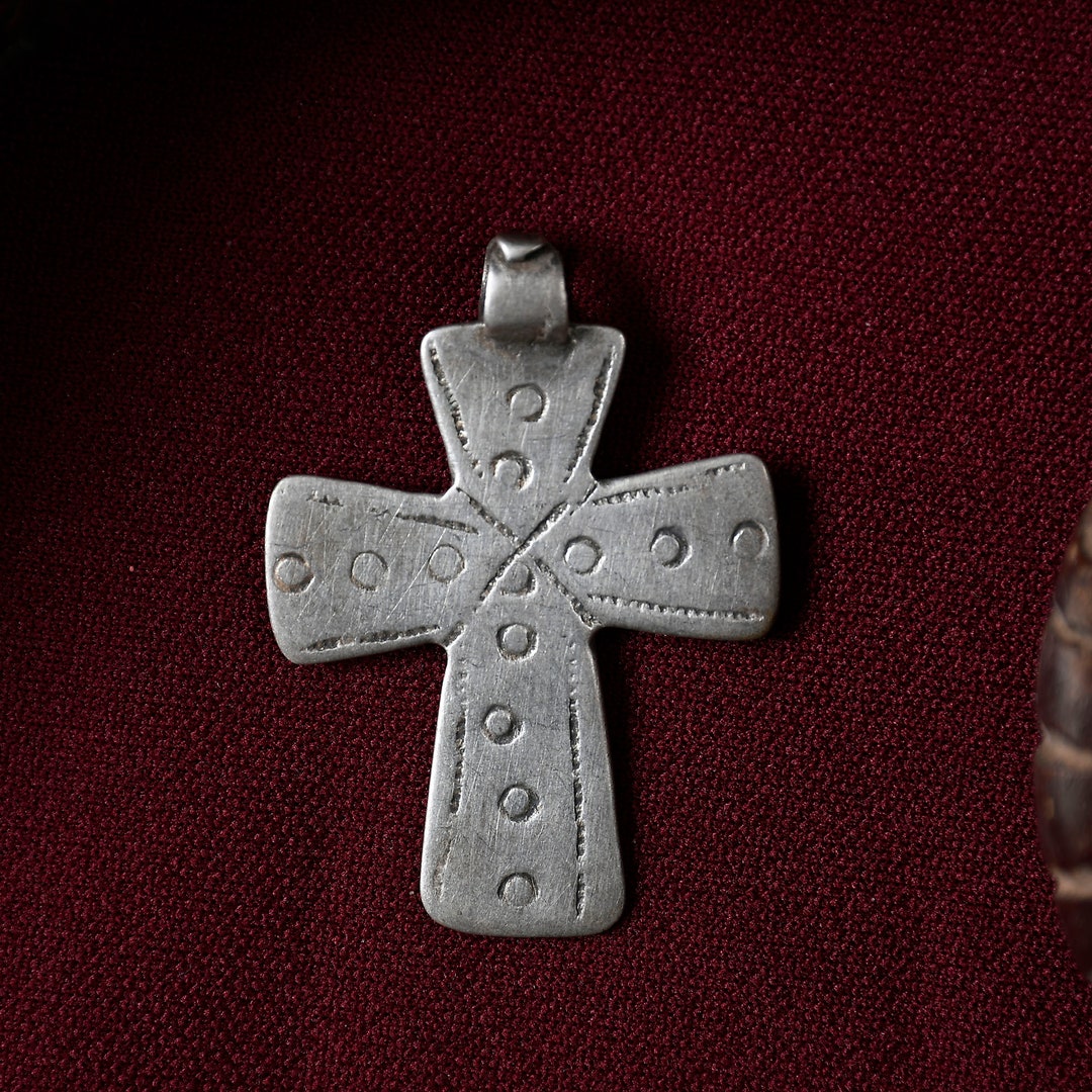 Old Ethiopian Silver Cross Coptic Neck Cross Pendant Maria - Etsy