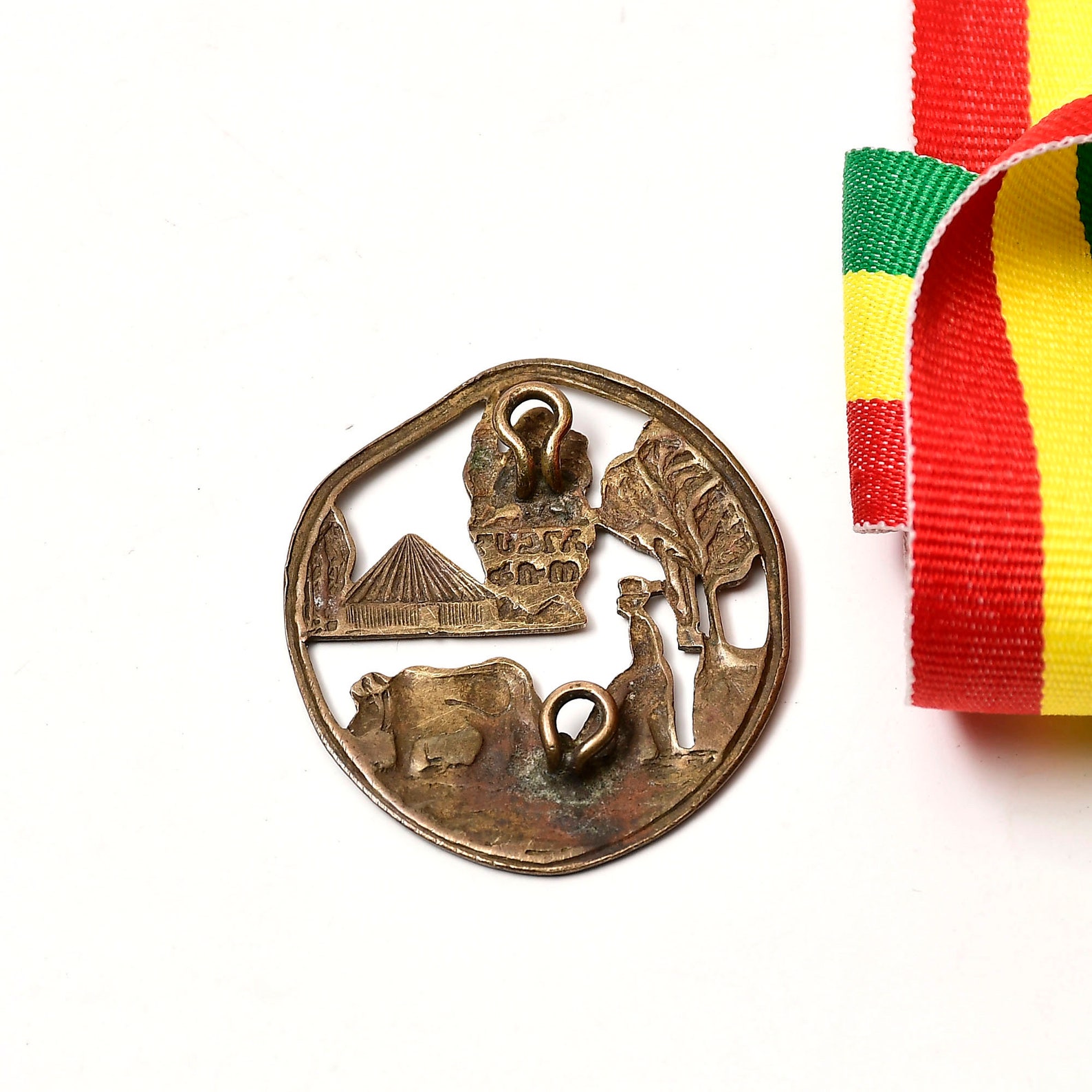 Haile Selassie Land Badge. Ethiopian Rasta Medal Lion of Judah Farmers ...