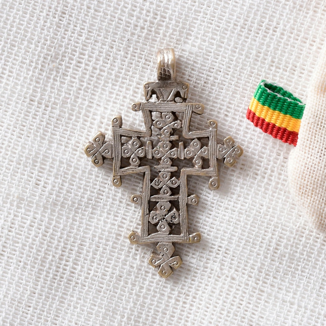 Ethiopian Silver Cross , Orthodox Neck Cross Coptic Cross Pendant Maria ...