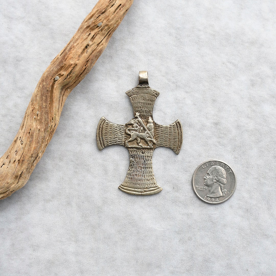 Lion of Judah Cross Ethiopian Rasta Pendant Ethiopian - Etsy