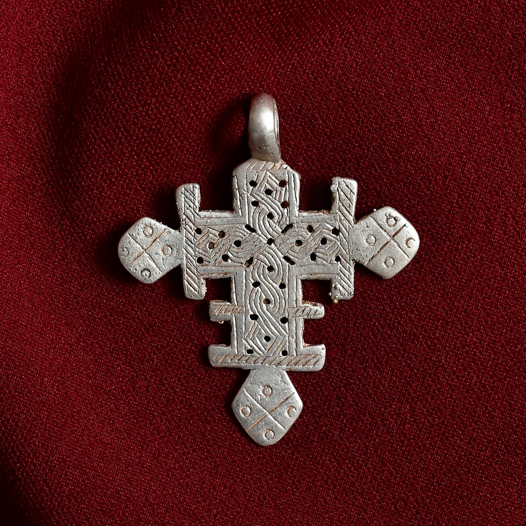 Antique Ethiopian Coptic Silver Cross Ethiopia Orthodox Necklace Cross ...