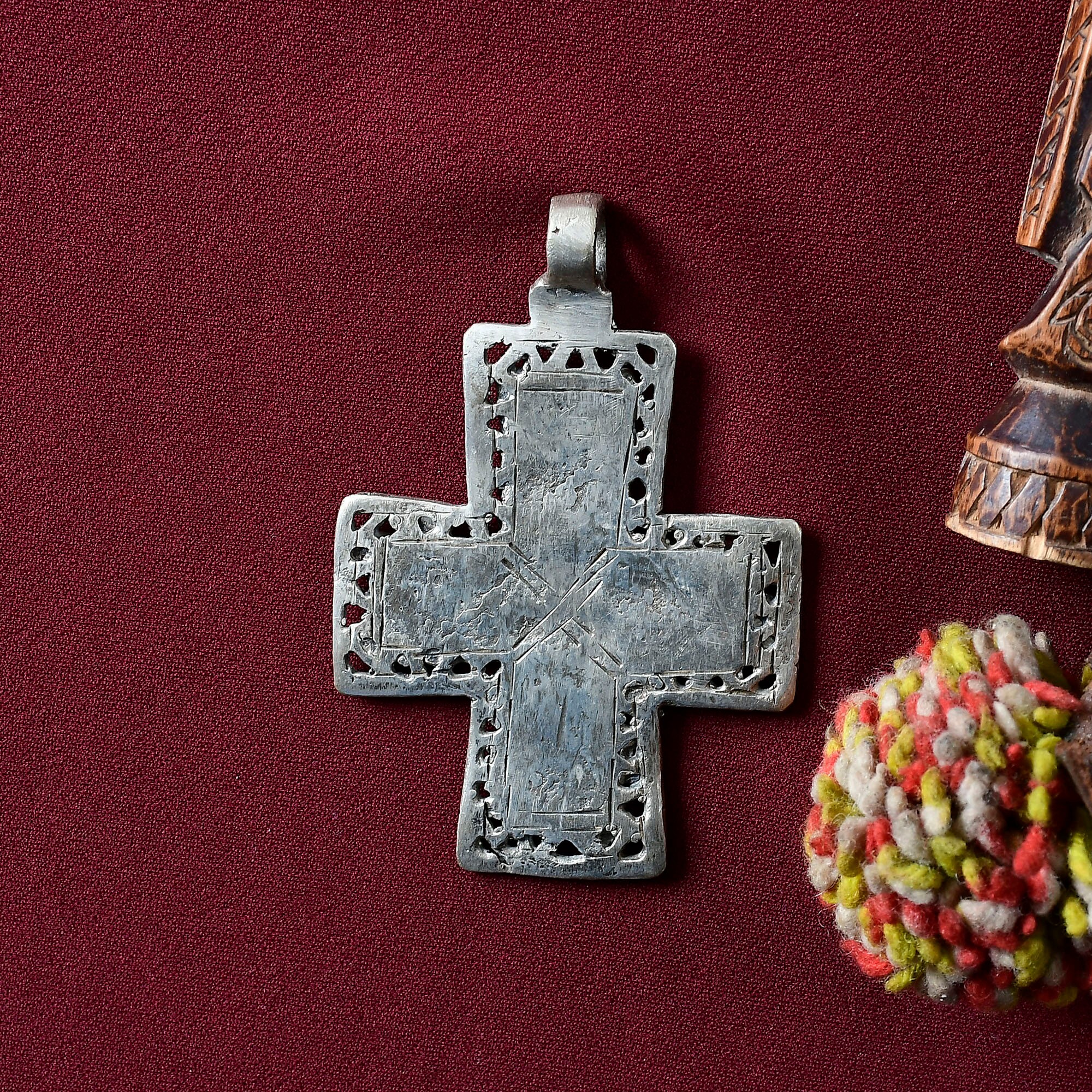 Ethiopian Icon Cross, Ethiopian Cross Hand Painted Angel Pendant ...