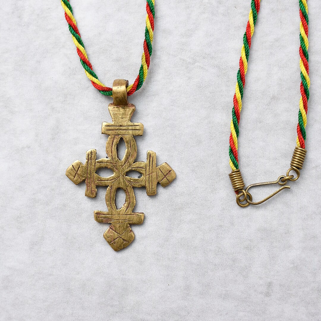 Ethiopian Cross Necklace Coptic Cross Pendant Orthodox Cross Pendent 14 ...